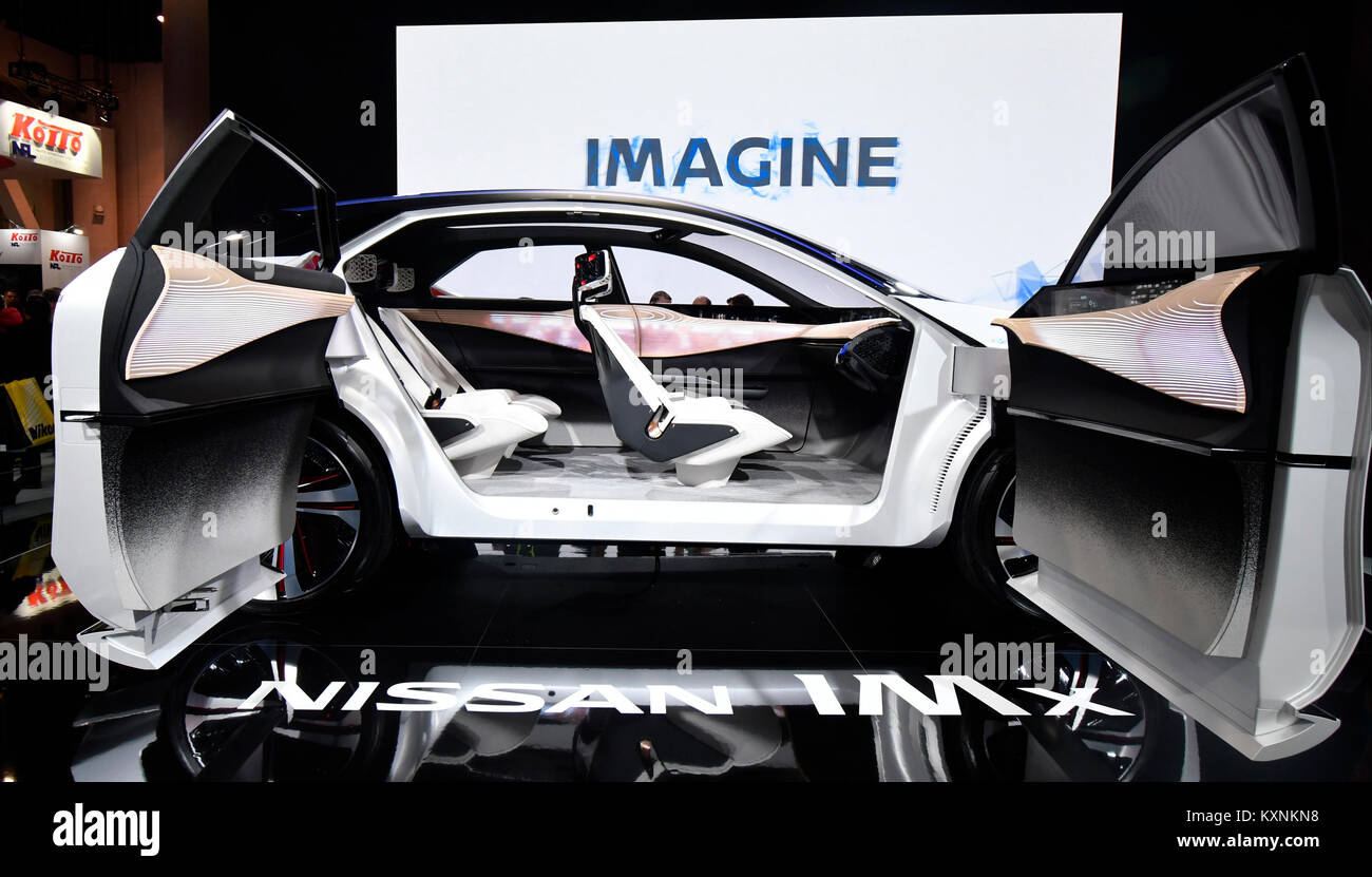 Las Vegas, Nevada, USA. 10th Jan, 2018. Nissan shows their Imx car ...