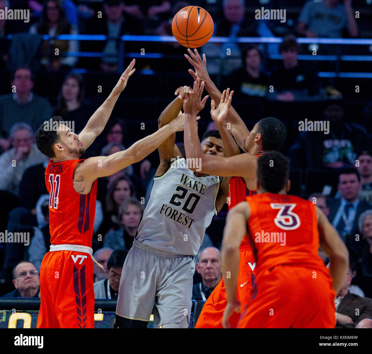 Winston-Salem, NC, USA. 10th Jan, 2018. Wake Forest Demon Deacons ...