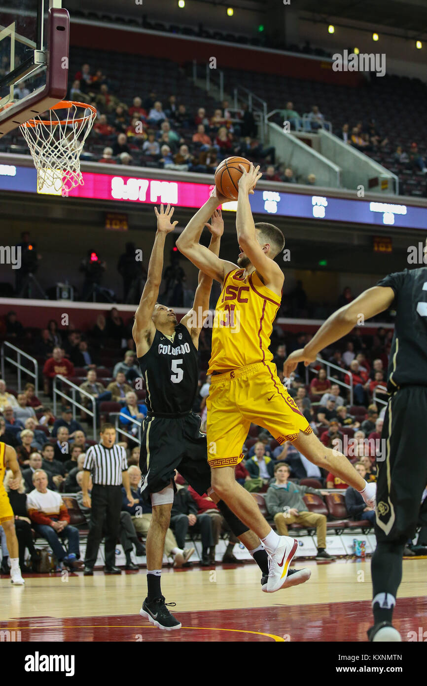 January 10, 2018: USC Trojans forward Nick Rakocevic (31) drives to the ...