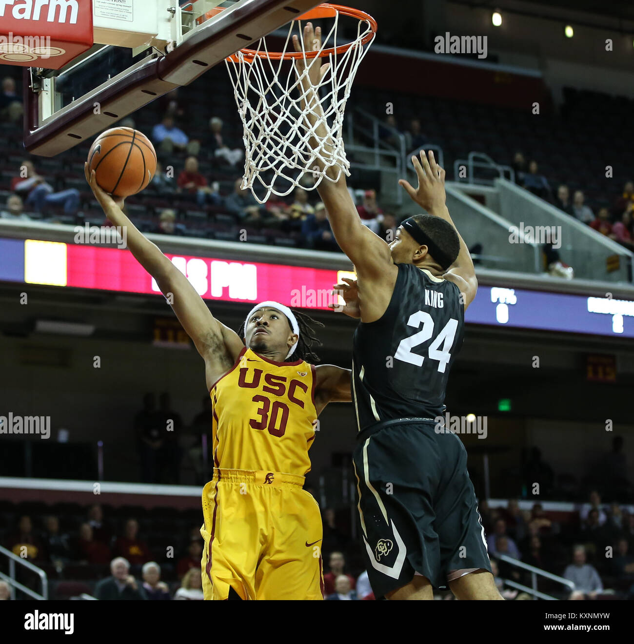 Los Angeles, CA, USA. 10th Jan, 2018. USC Trojans guard Elijah Stewart ...