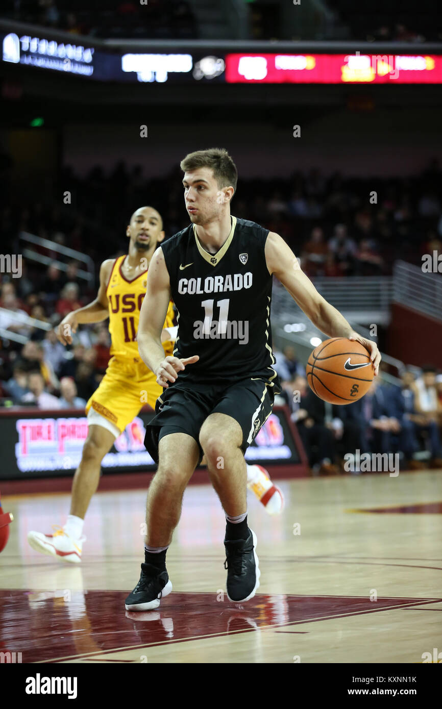 Los Angeles, CA, USA. 10th Jan, 2018. Colorado Buffaloes guard Lazar ...