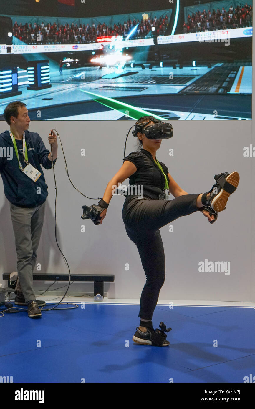Las Vegas, Nevada, USA. 10th Jan, 2018. Virtual and Augmented Reality ...