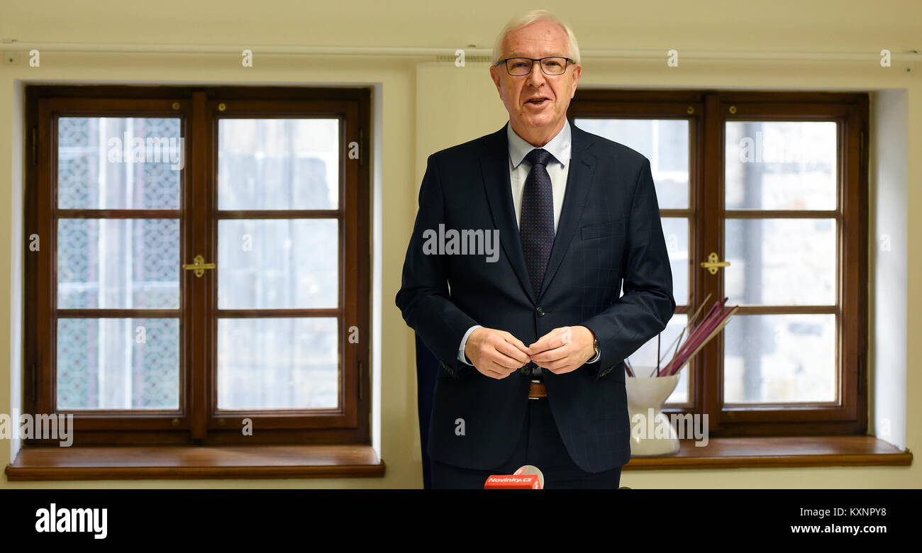 ***FILE PHOTO*** Presidential candidate Jiri Drahos speaks during the ...
