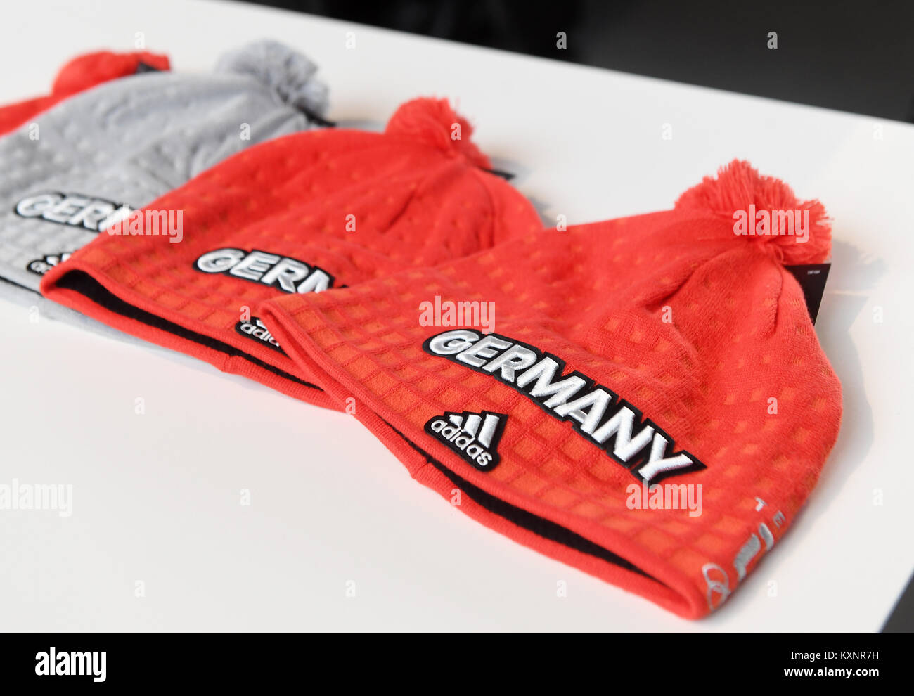 Munich, Germany. 11th Jan, 2018. Hats for Team Germany, photographed ...