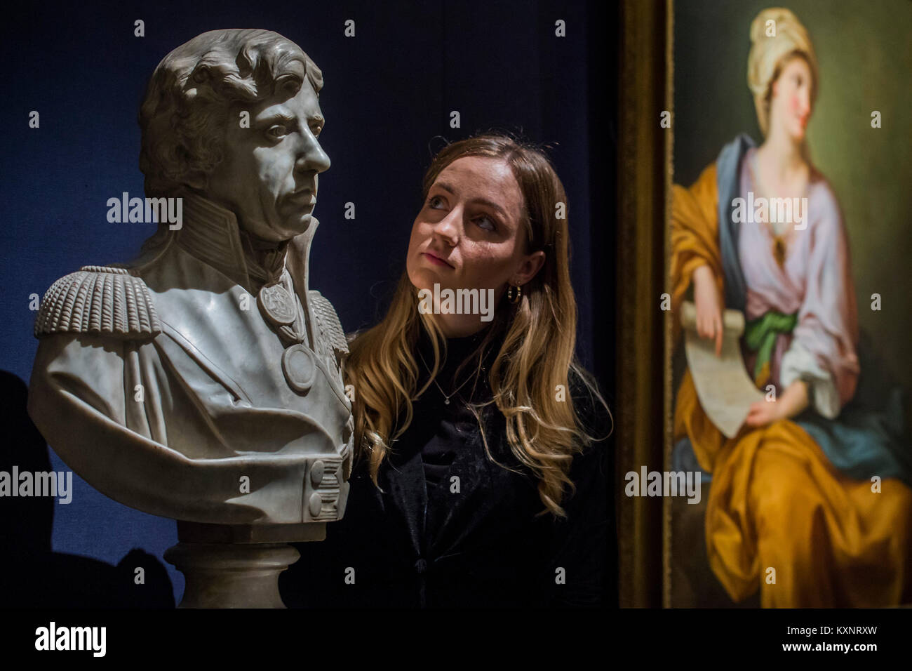 London, UK. 11th January, 2018. Emma Hamilton's portrait, by Gavin ...