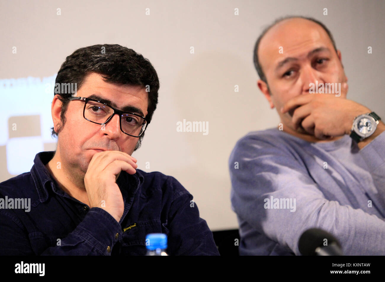 Iranian directors Majid Barzegar (left) and Mohammadreza Farzad attend ...