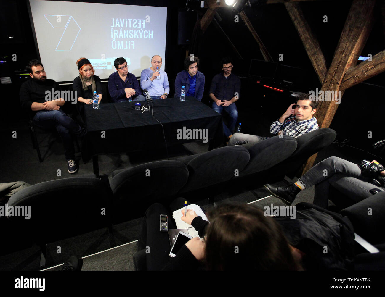 Iranian directors (from left) Behtash Sanaeeha, Maryam Moghaddam, Majid ...