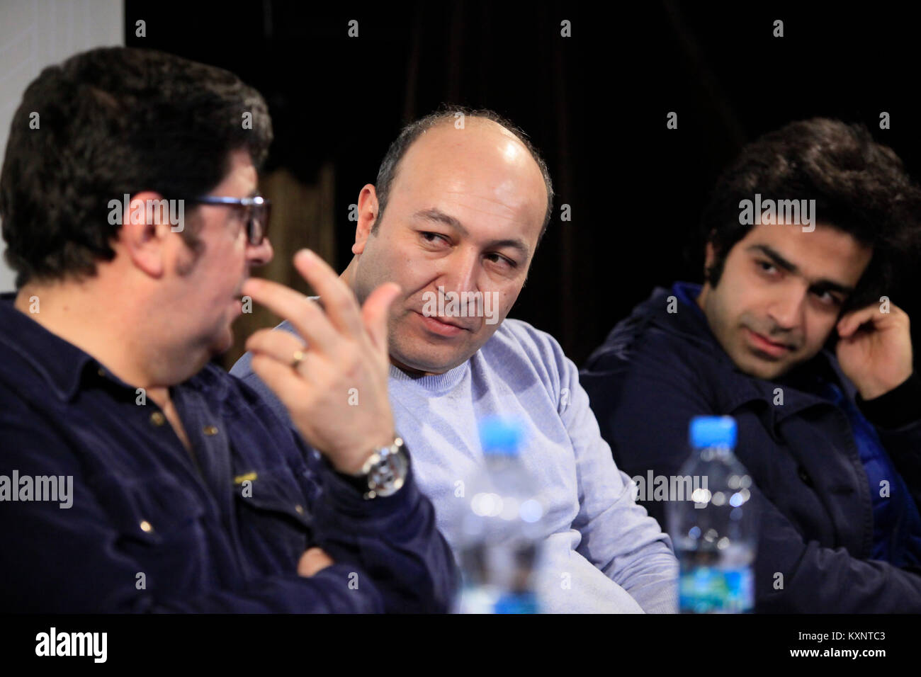 Iranian directors (from left) Majid Barzegar, Mohammadreza Farzad and ...