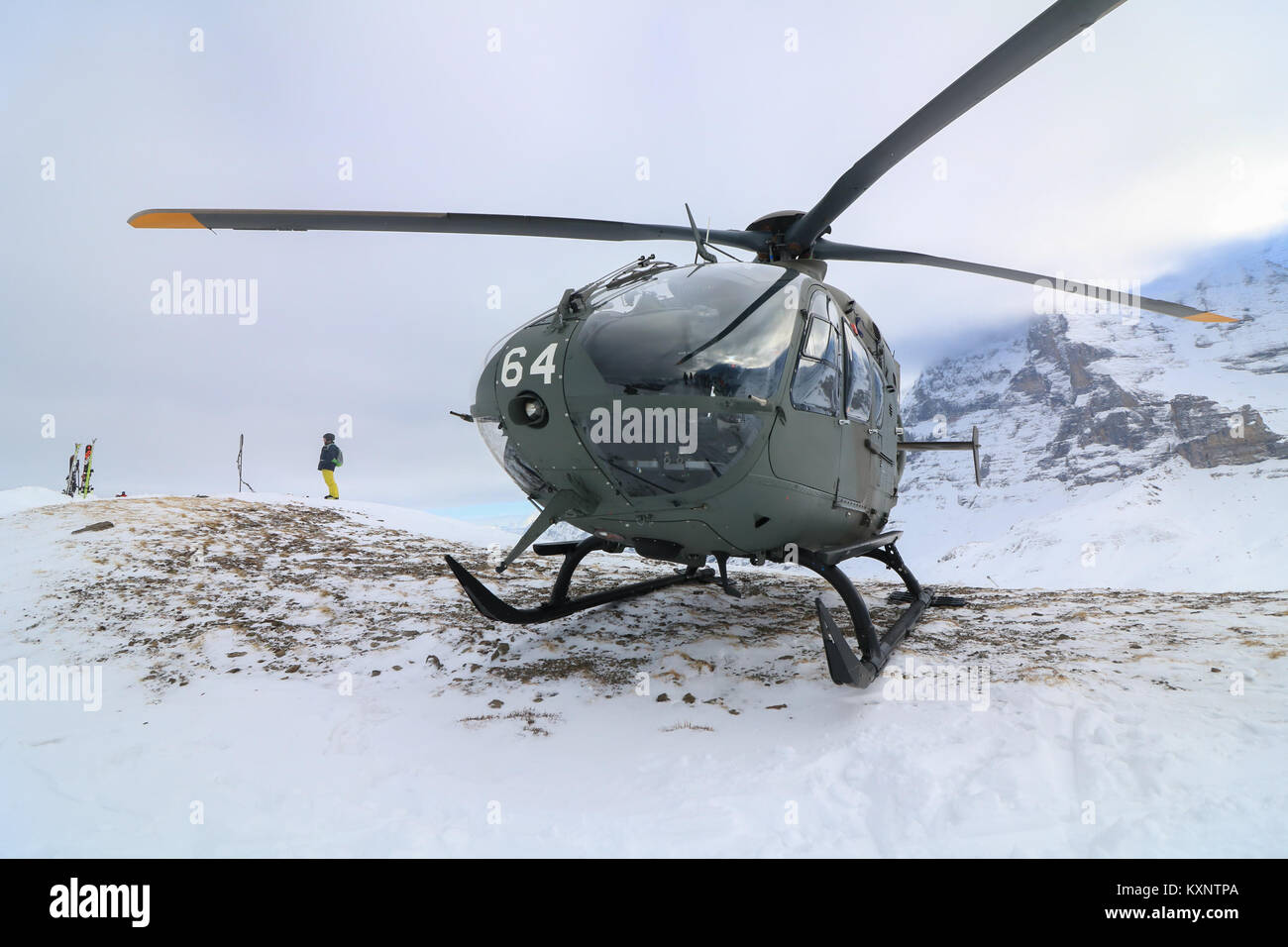 Lauberhorn Wengen, Switzerland. 11th Jan, 2018. A Swiss Air Force ...