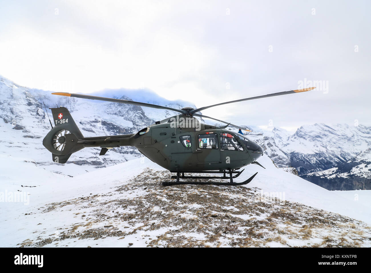 Lauberhorn Wengen, Switzerland. 11th Jan, 2018. A Swiss Air Force ...