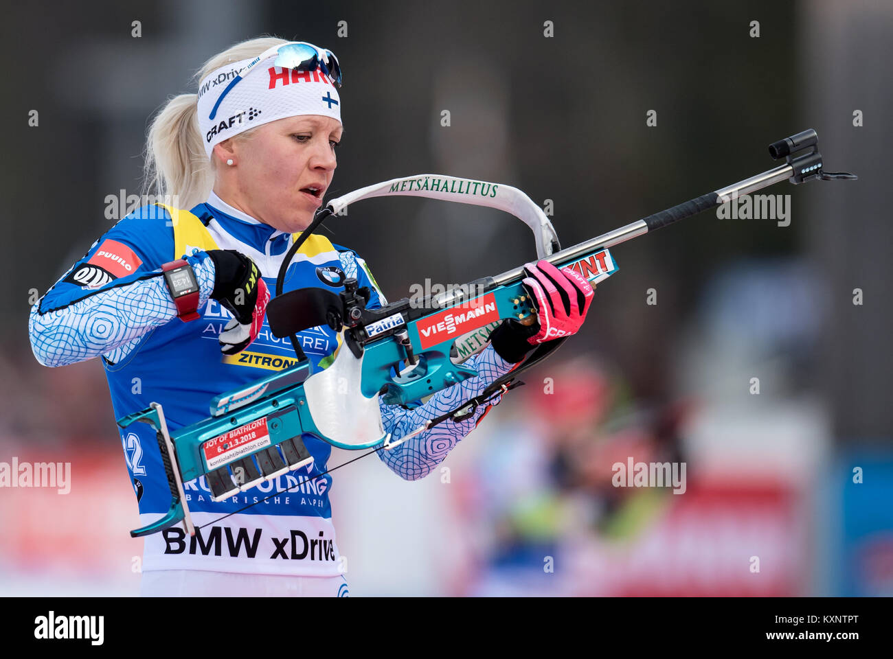 Ruhpolding, Germany. 11th Jan, 2018. Biathlete Kaisa Mäkäräinen from ...