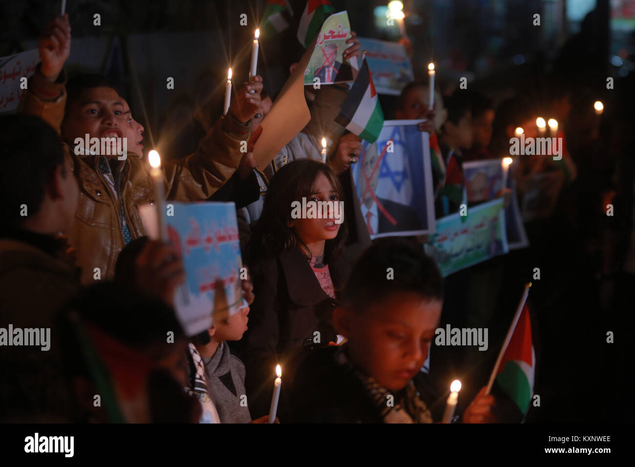 Gaza City, The Gaza Strip, Palestine. 11th Jan, 2018. Palestine kids ...