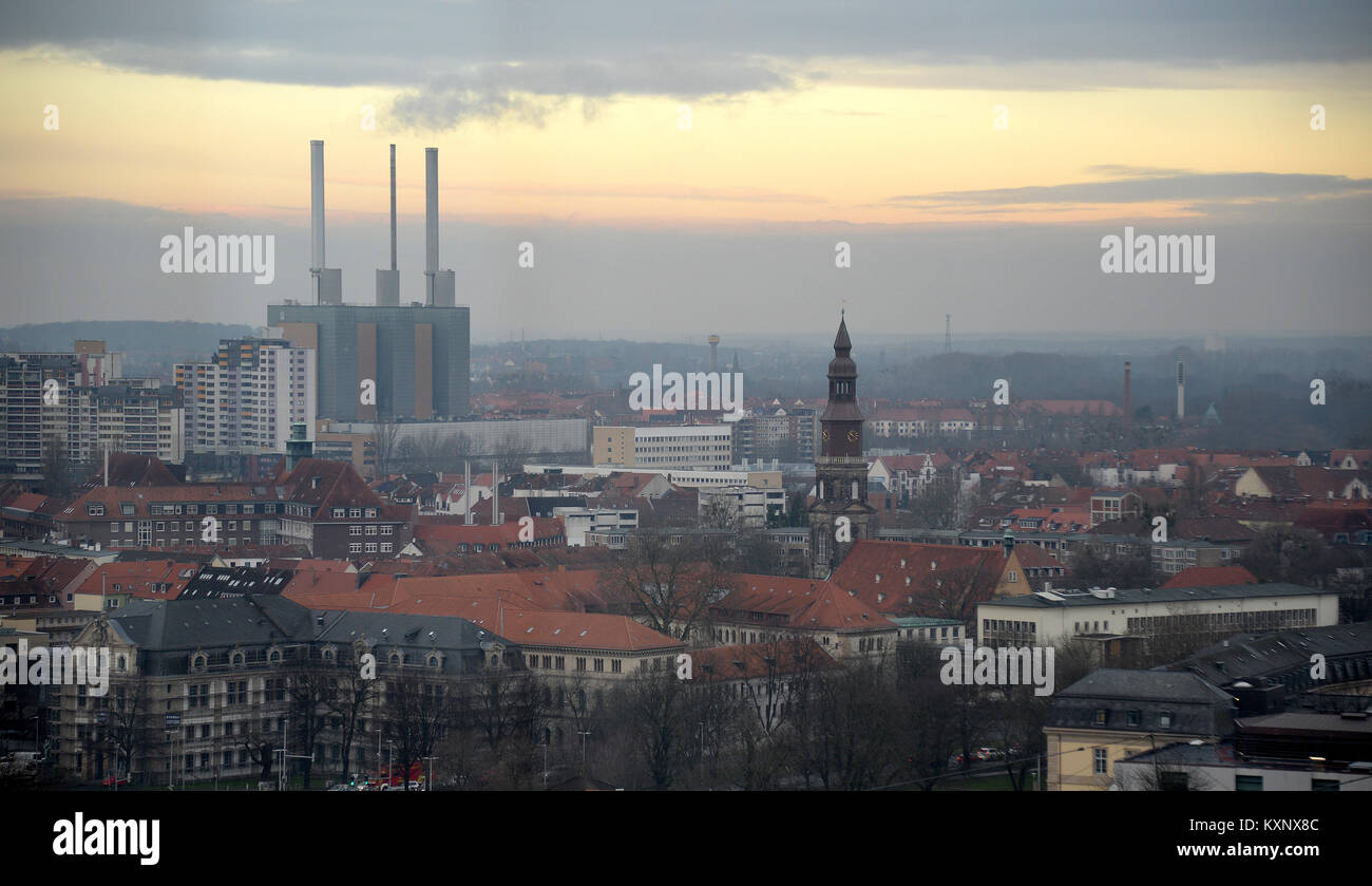 Hanover, Germany. 10th Jan, 2018. An aerial view of Hanover taken from ...