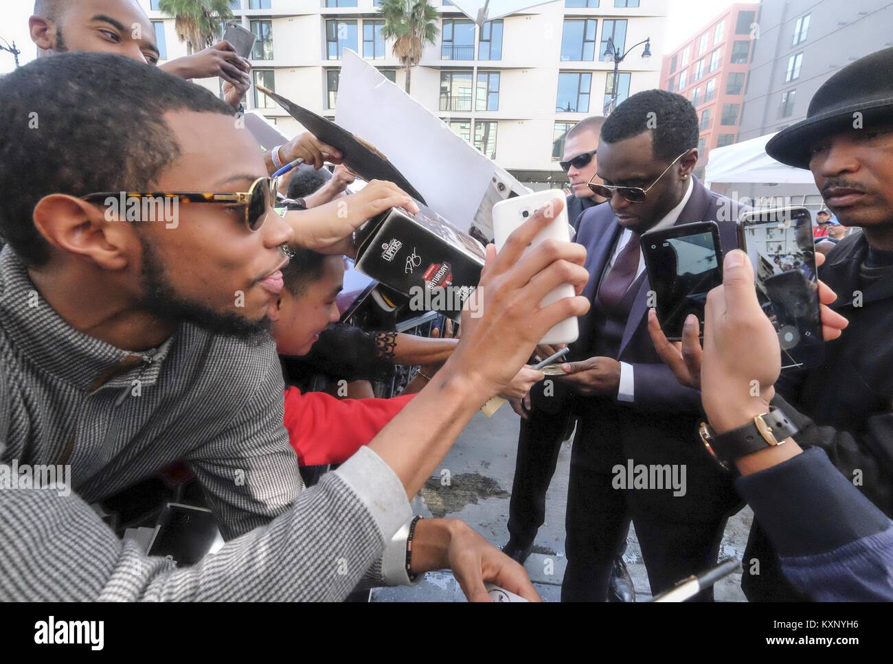 Los Angeles, California, USA. 11th Jan, 2018. Sean 'Diddy' Combs signs ...