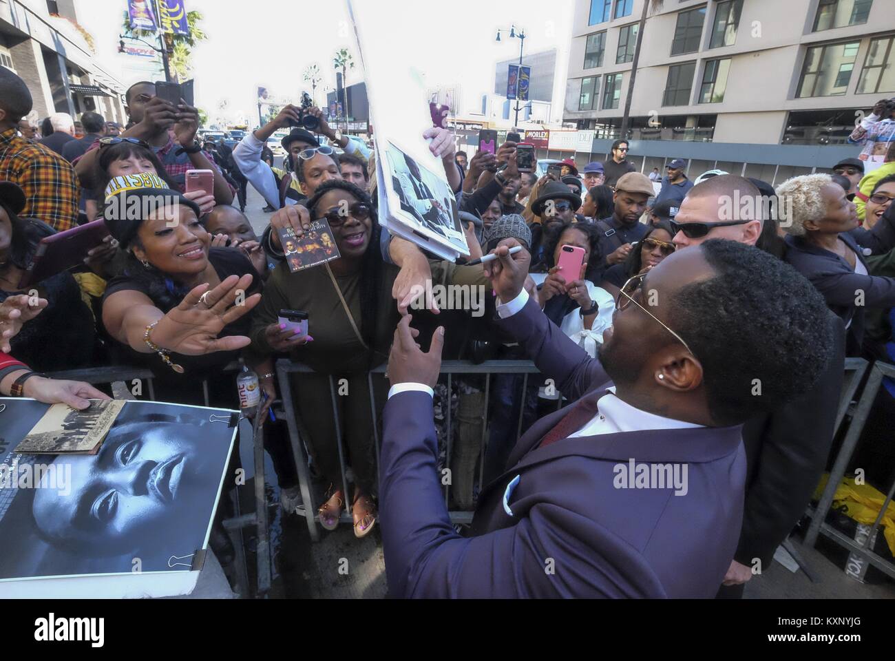 Los Angeles, California, USA. 11th Jan, 2018. Sean 'Diddy' Combs signs ...