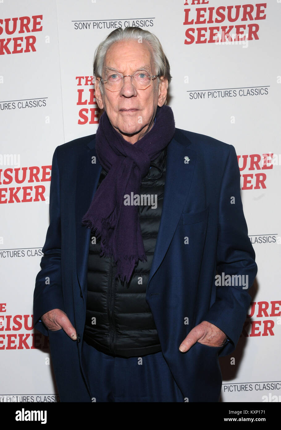 New York, NY, USA. 11th Jan, 2018. Donald Sutherland at The Leisure ...