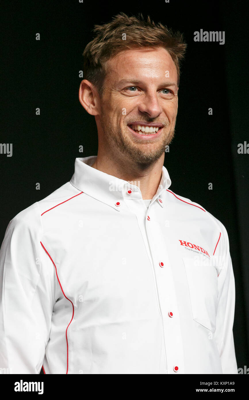 Chiba, Japan. 12th January, 2018. British racing driver Jenson Button ...