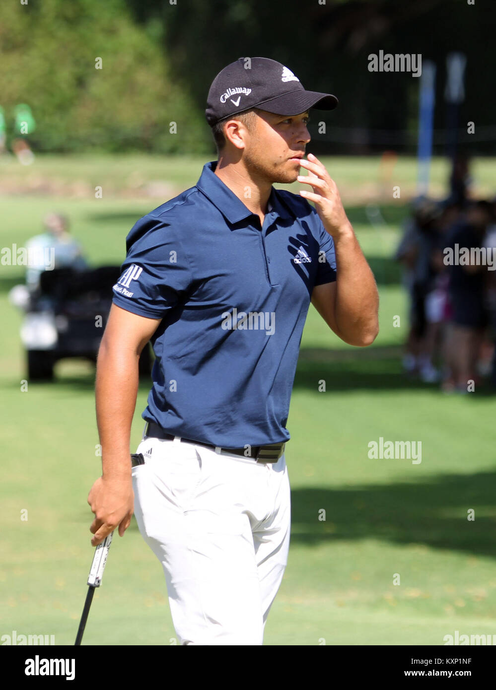 Honolulu, Hawaii, USA. January 11, 2018 - Xander Schauffele on the 8th ...