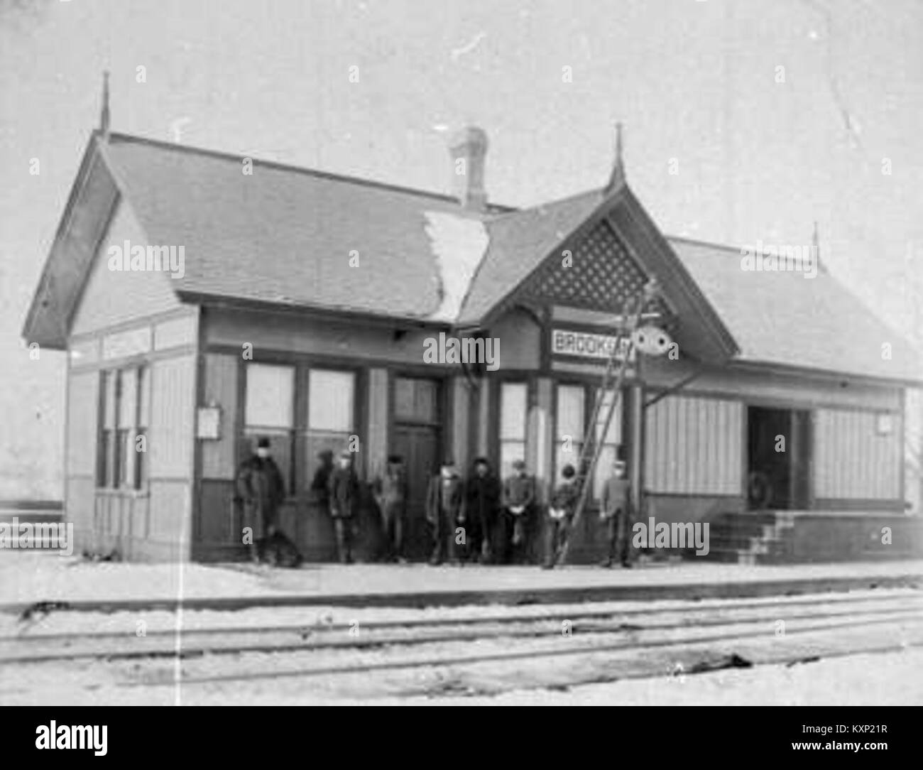 Brooklin train station, part of the PP&PW railway in Canada, served as ...
