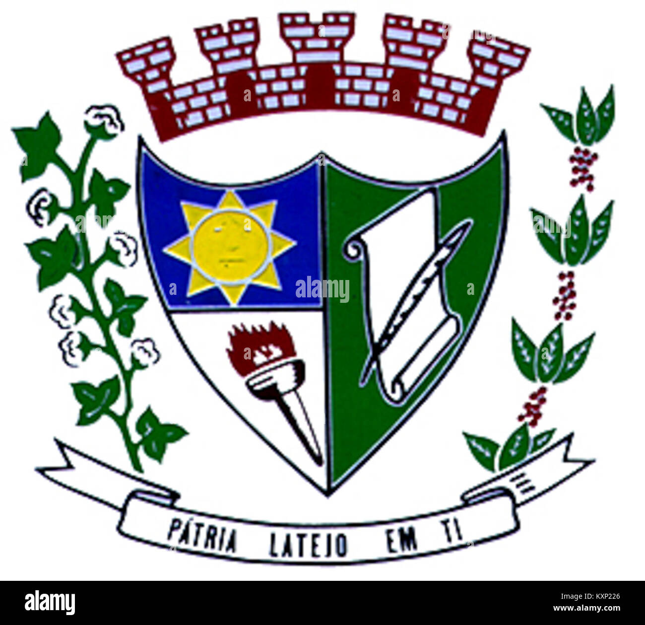 A photograph documenting the Brasão de Bilac (Coat of Arms of Bilac ...