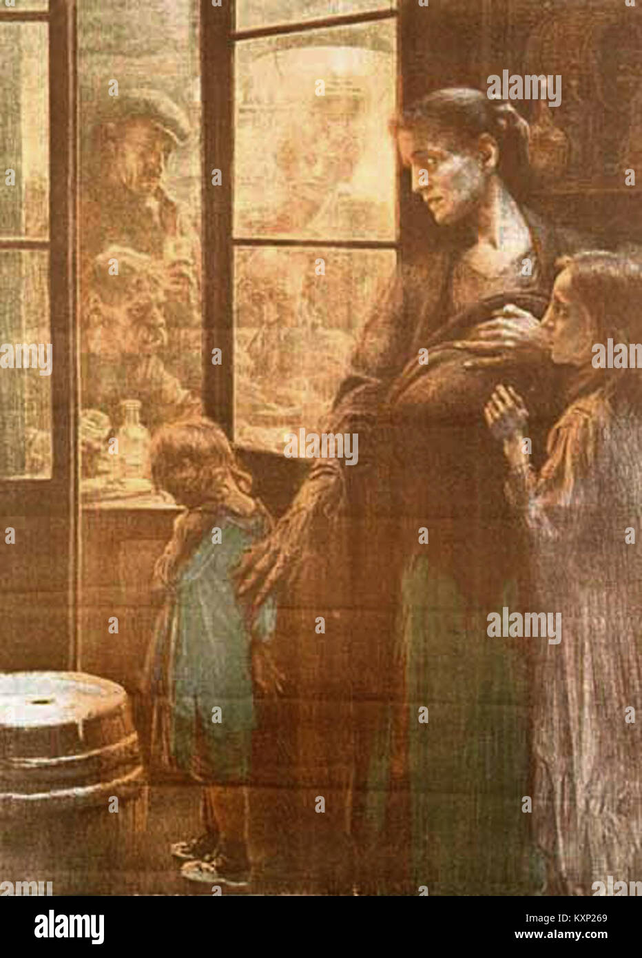 The artwork 'Alcohol - Unhappy Family' by Emil Holý depicts the social ...