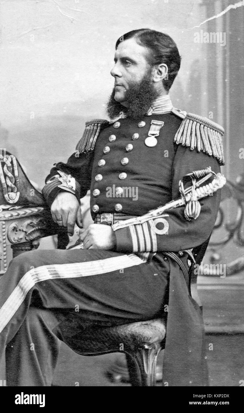 This studio photograph depicts Captain Joseph Edye, commanding officer ...