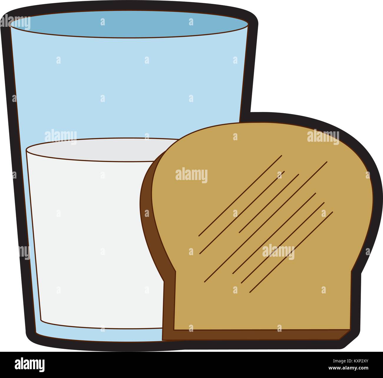 Bread and milk design Stock Vector Image & Art - Alamy