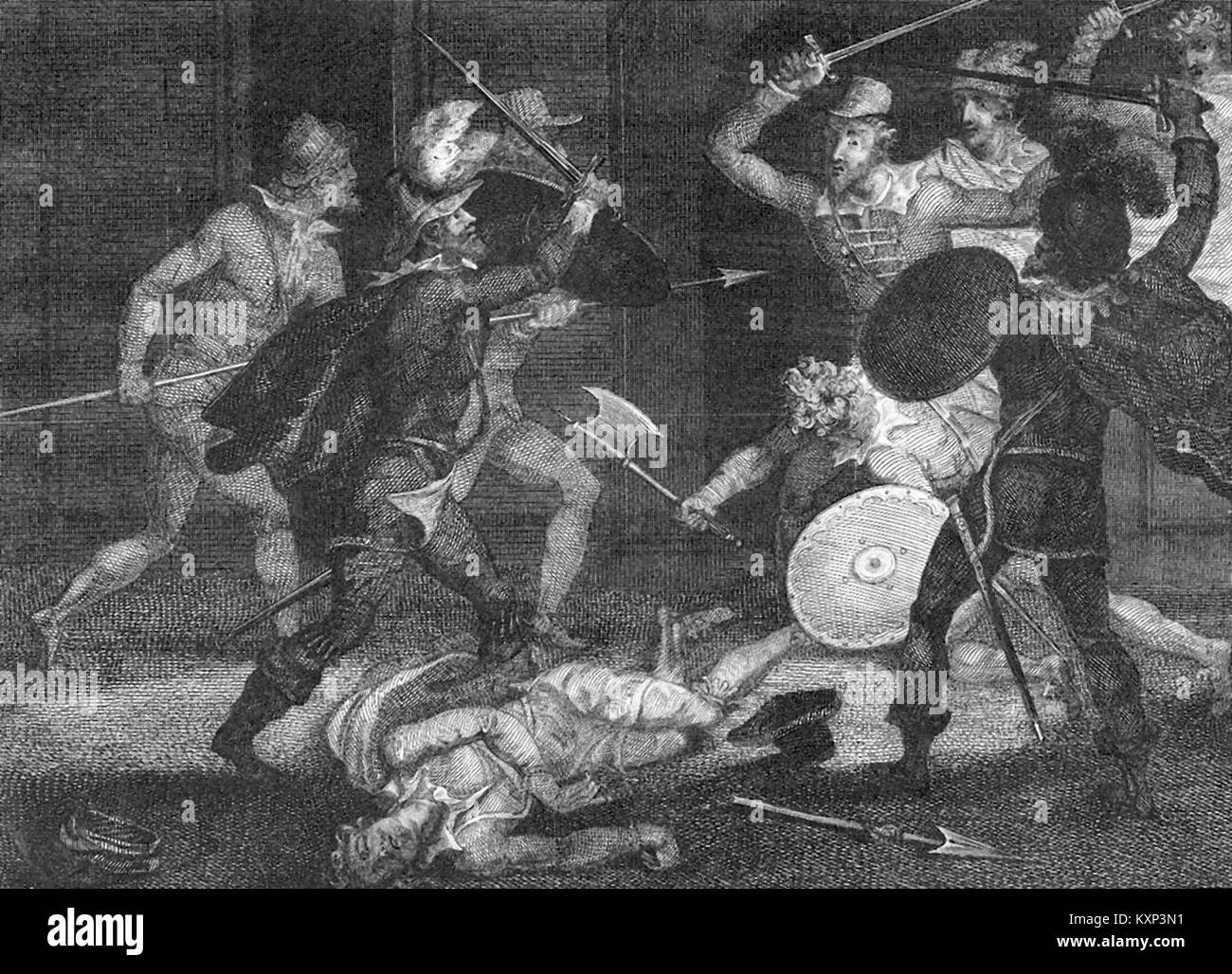 This artwork depicts the tragic death of Catesby and Percy, two ...