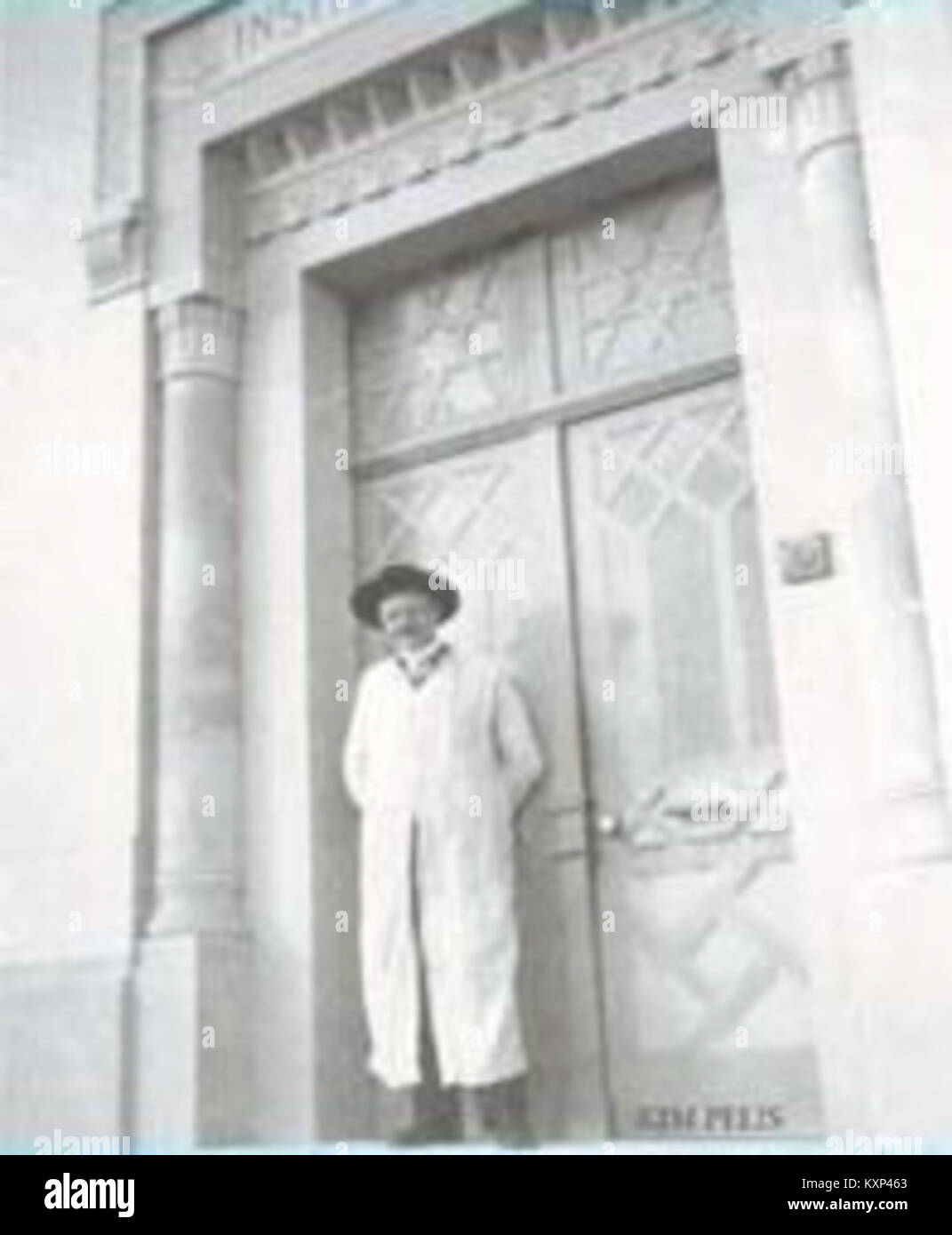Charles Nicolle, a pioneering French bacteriologist, is shown in front ...
