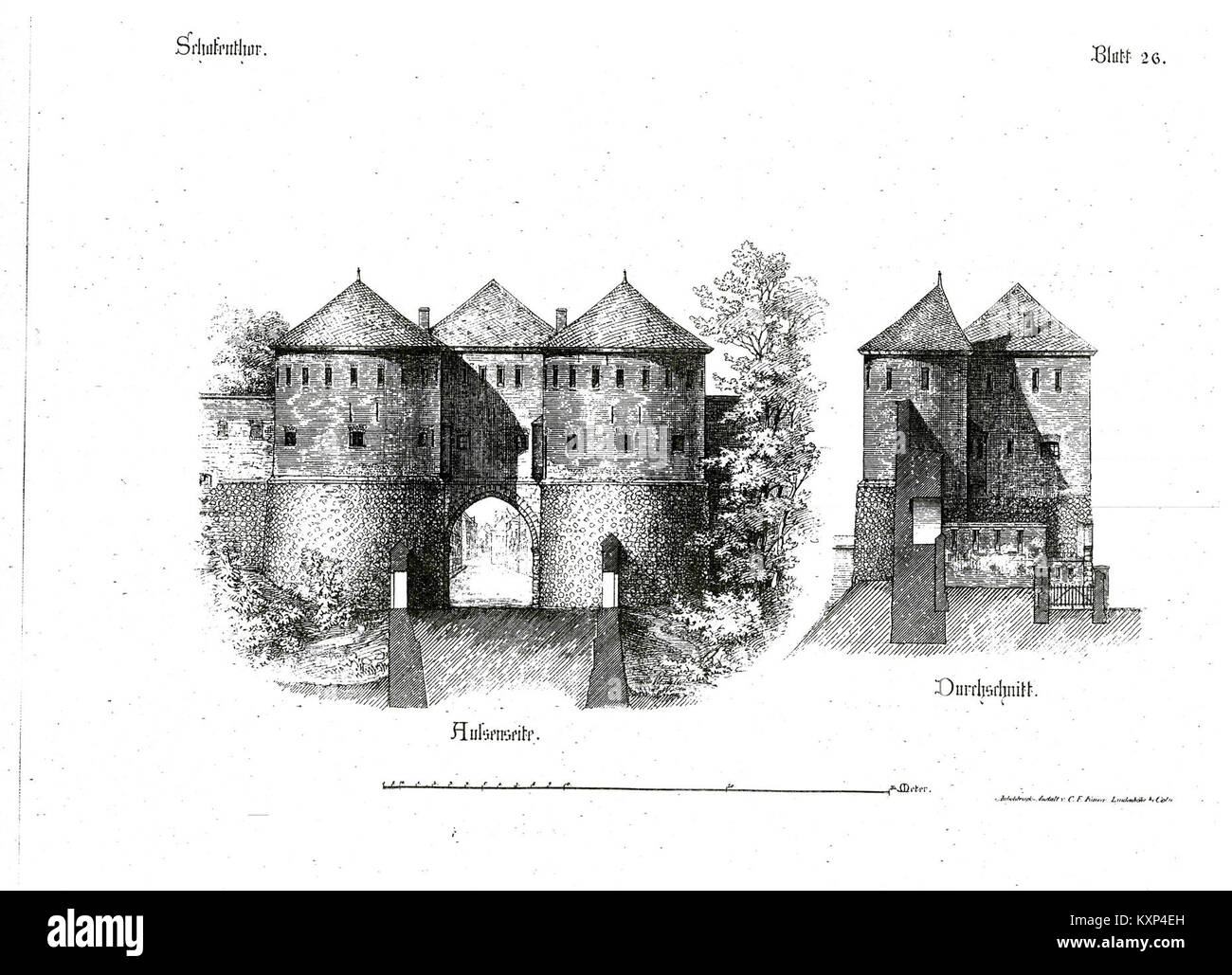 Illustration showing Cologne’s medieval gates and fortifications ...