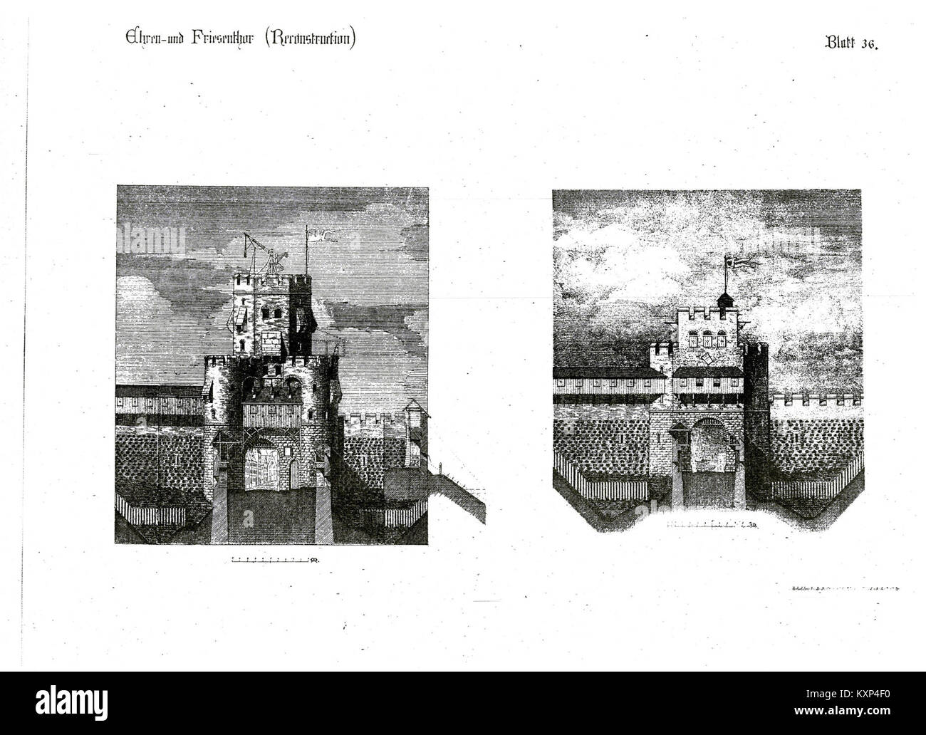 This illustration depicts Cologne's city gates and fortifications ...