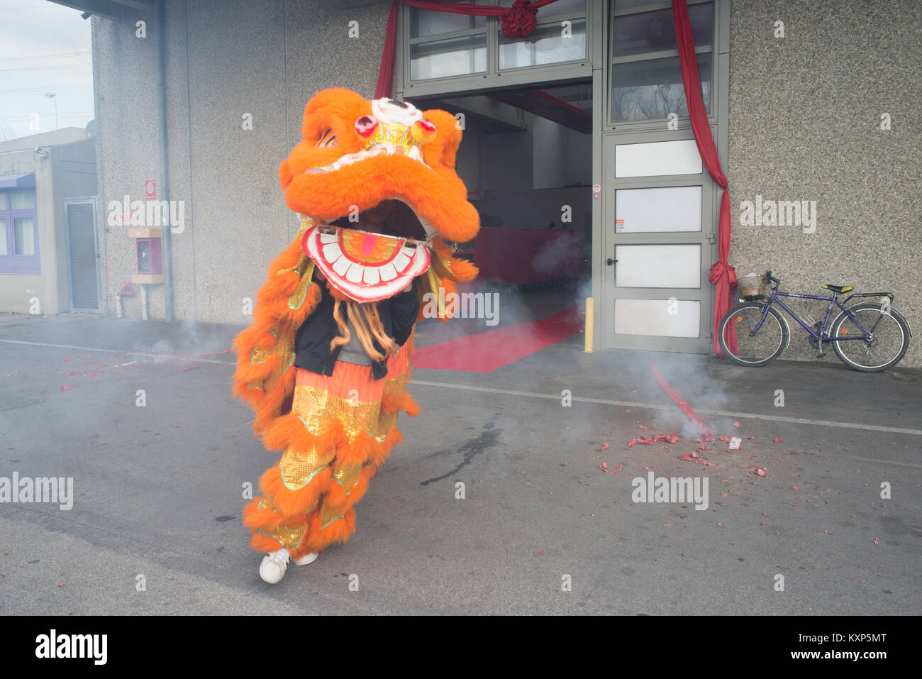 Celebrations for the Chinese New Year 2017 in Prato, Italy Stock Photo ...