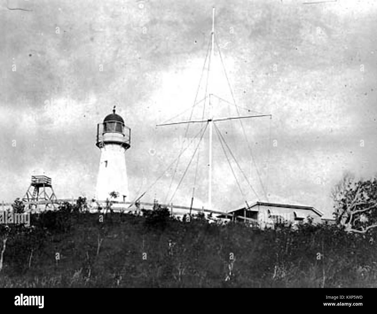 A photograph of the Cape Caloundra Light, taken in 1917, showcasing the ...