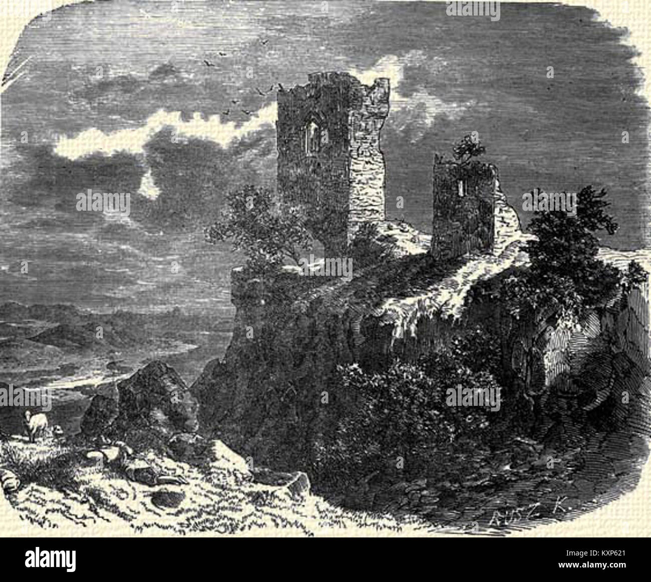 Csicsóvár (Vasárnapi újság 1866. 35. szám Stock Photo - Alamy