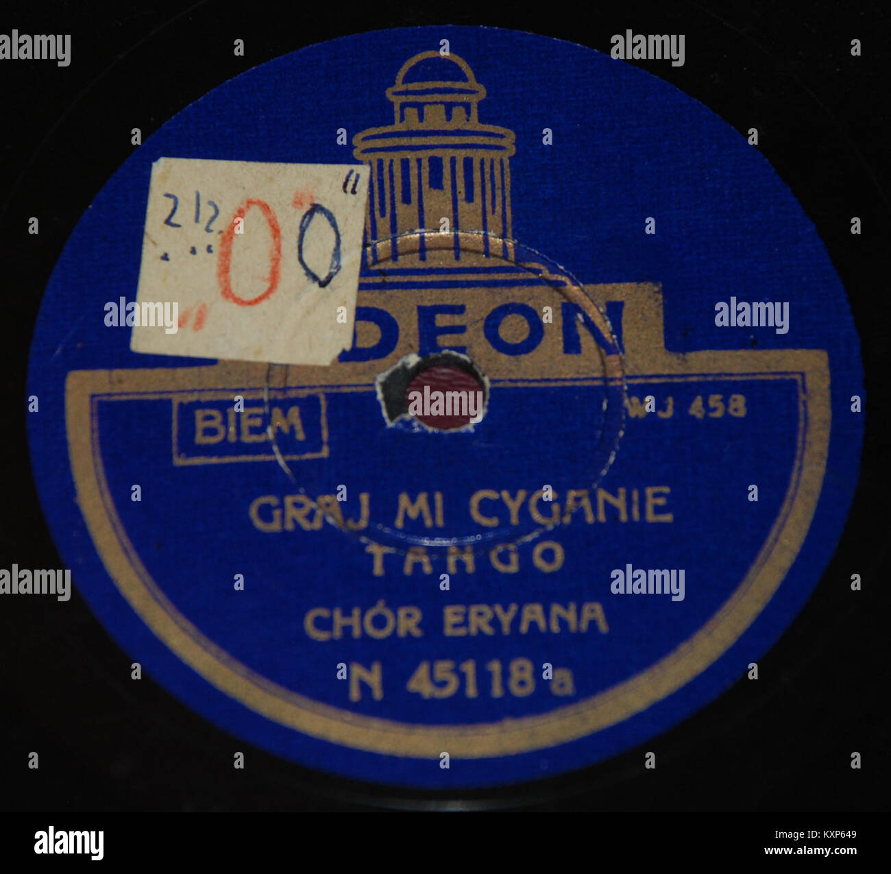 The recording 'Graj mi Cyganie' by Chór Eryana, released on ODEON ...