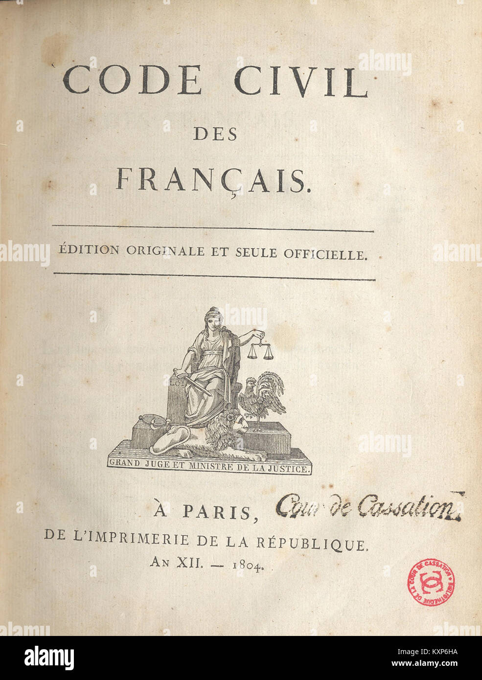 The French Civil Code, a legal framework outlining the civil law in ...