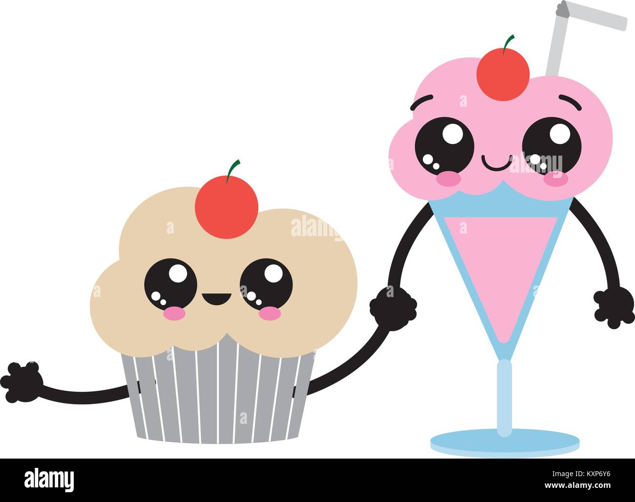 Cupcake and milkshake design Stock Vector Image & Art - Alamy