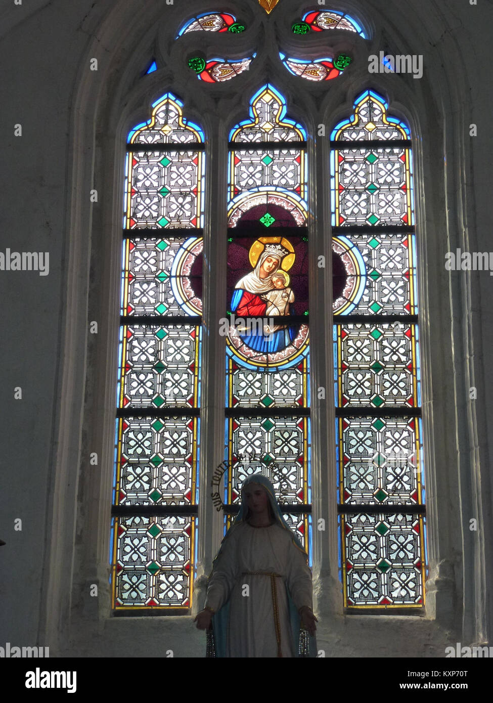 A stained glass window from the Church of Saint-Vaast in Bomy, Pas-de ...