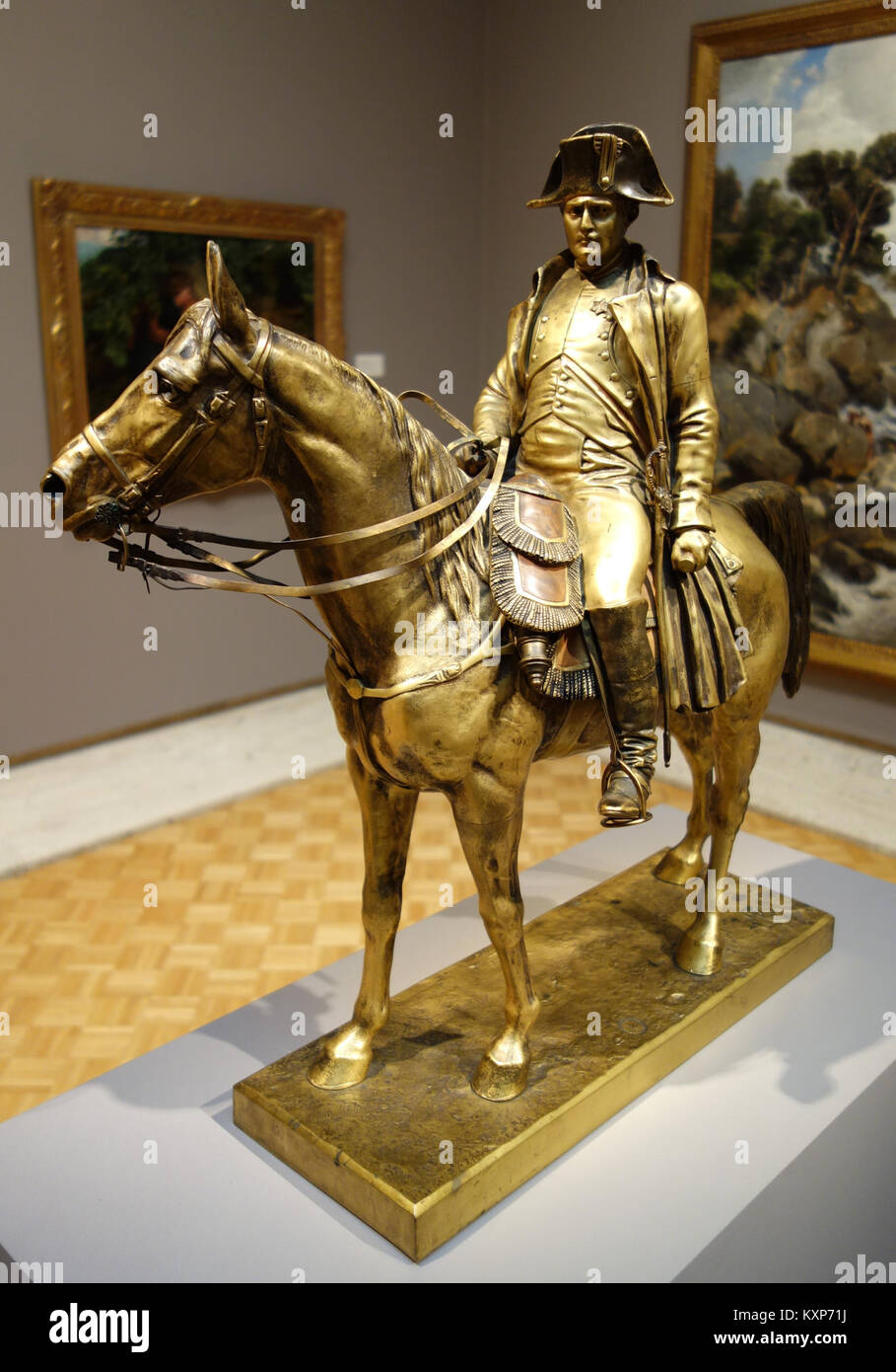 A gilt bronze equestrian statue of Napoleon, created by sculptor ...