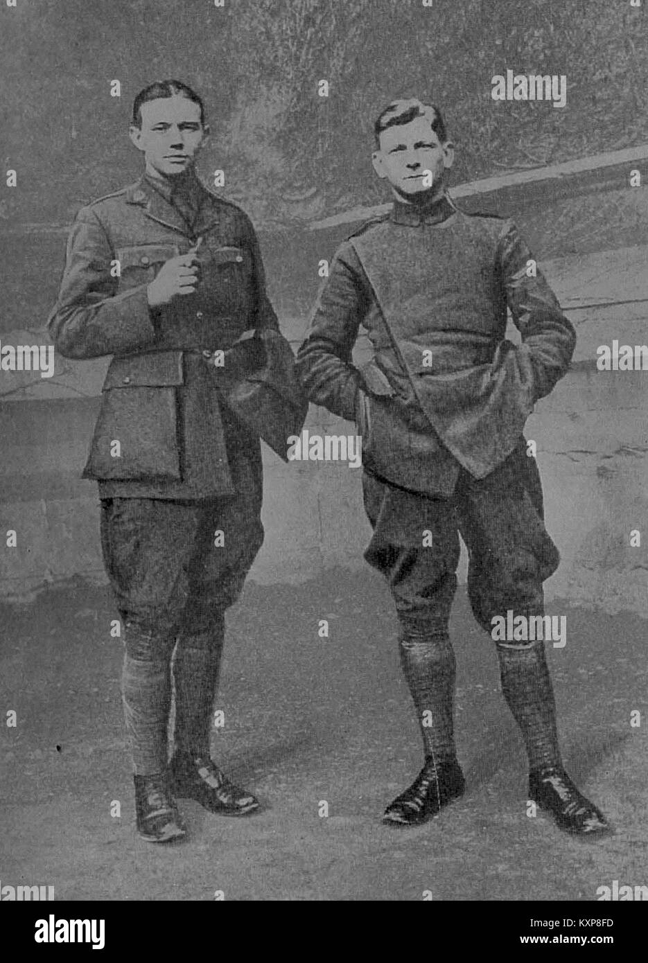 This photograph captures Edgar Johnston and Frank Briggs, both cadets ...