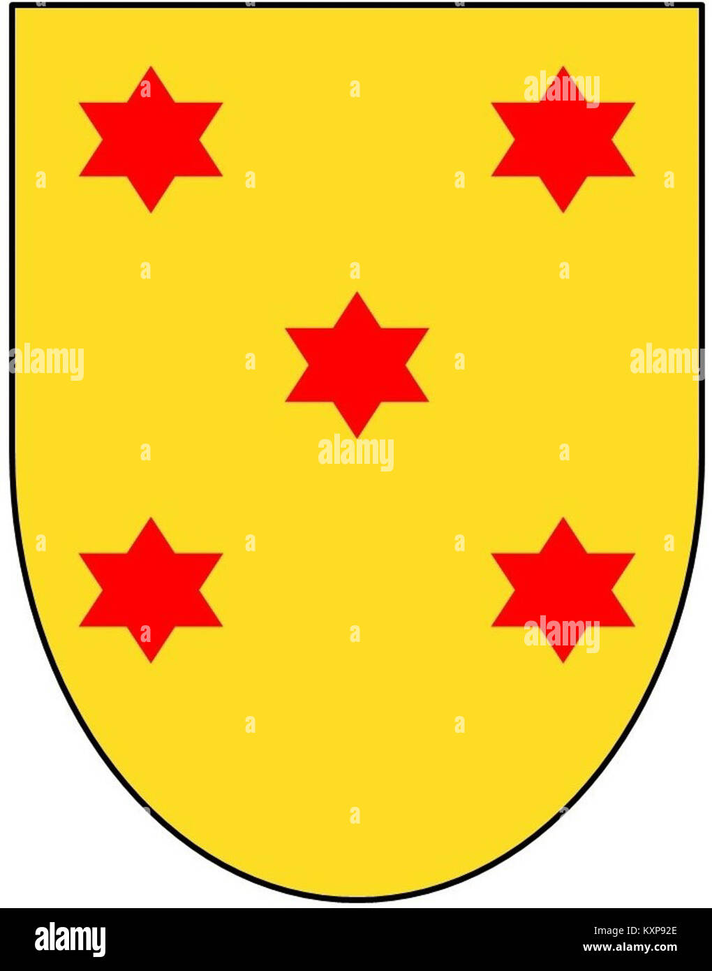 Coutiño family coat of arms depicting heraldic symbols, animals, colors ...