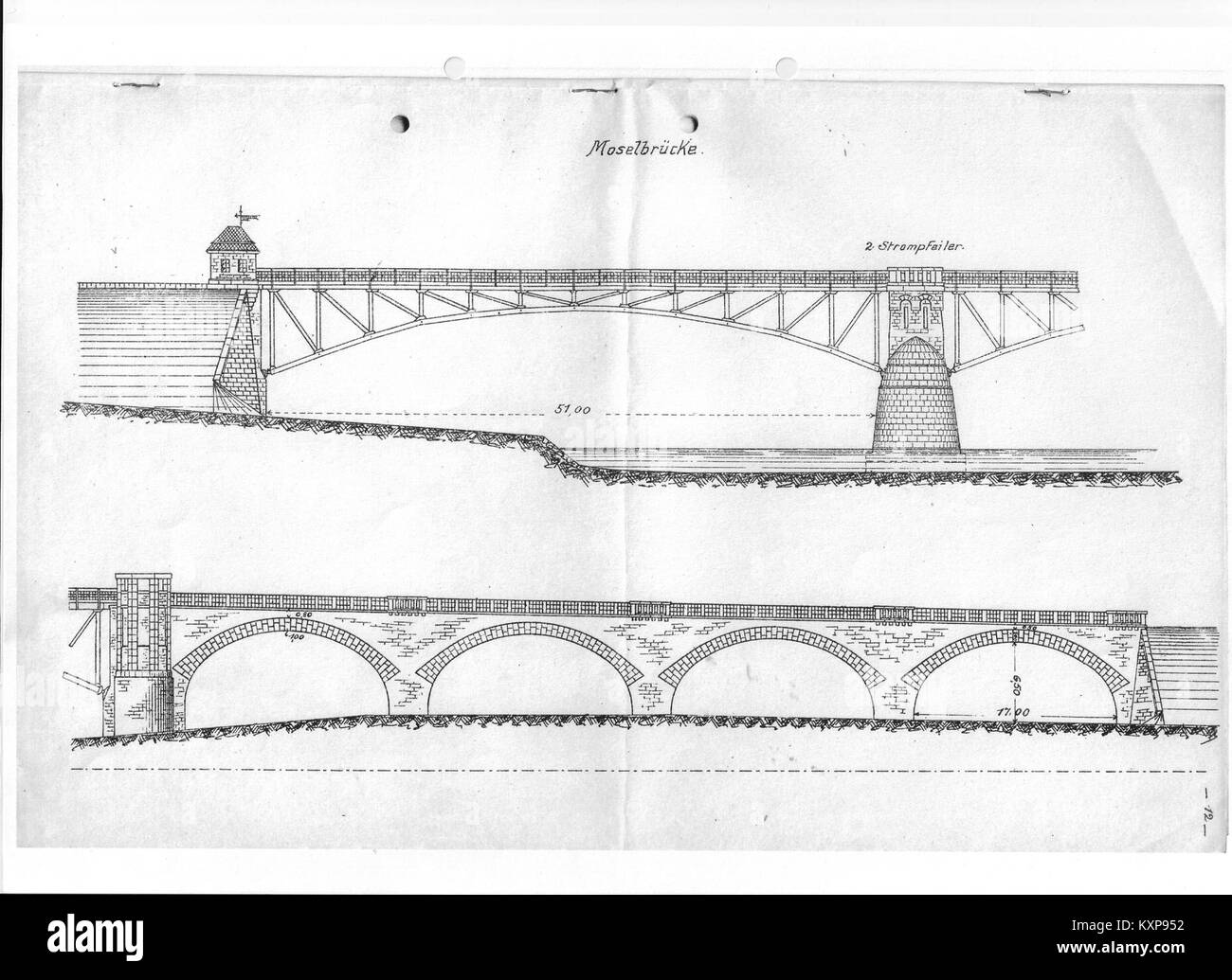 Architectural drawing of a bridge hi-res stock photography and images ...