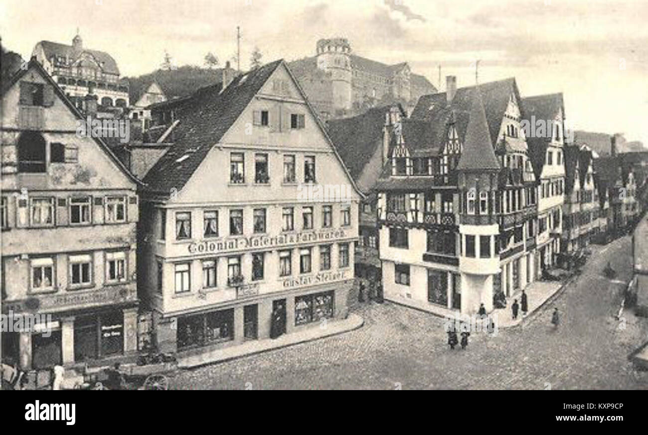 A historical photograph showing colonial materials and dyes at the ...