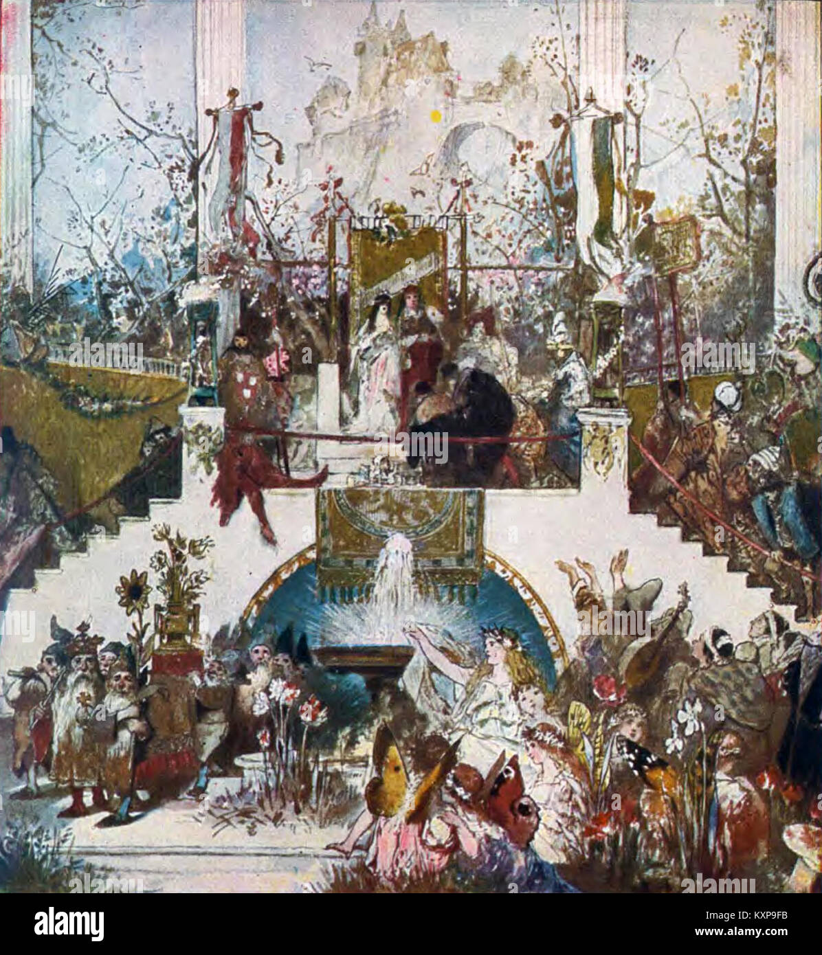Carl Gehrts' 1887 design for 'Hochzeitsmärchen' at Malkasten Redoute ...