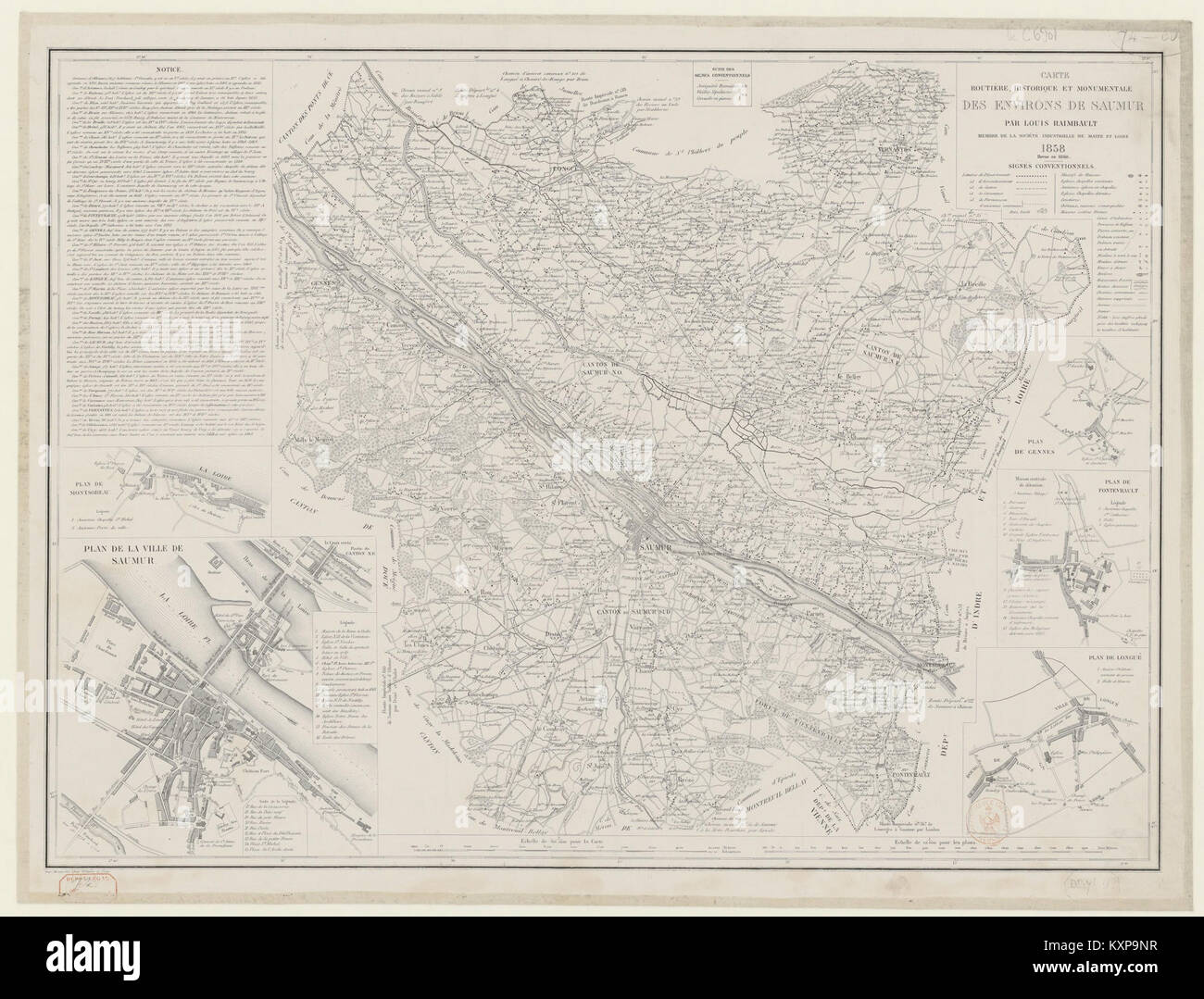 Historical and monumental road map of the surroundings of Saumur ...