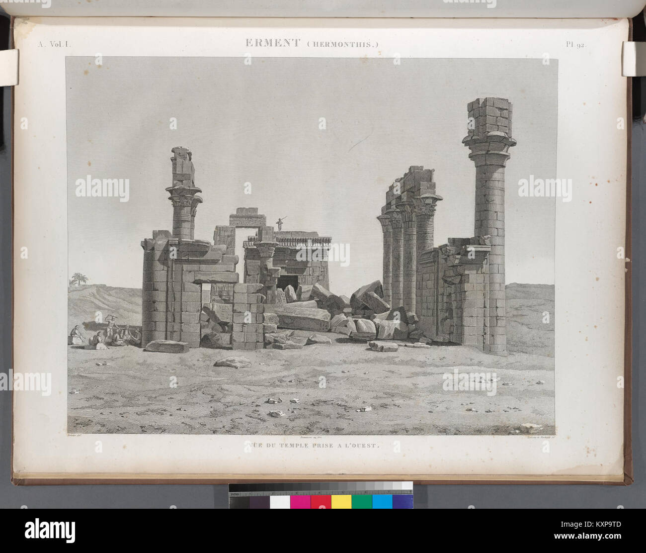 Erment (Armant) (Hermonthis). Vue du temple prise à l'ouest (NYPL ...