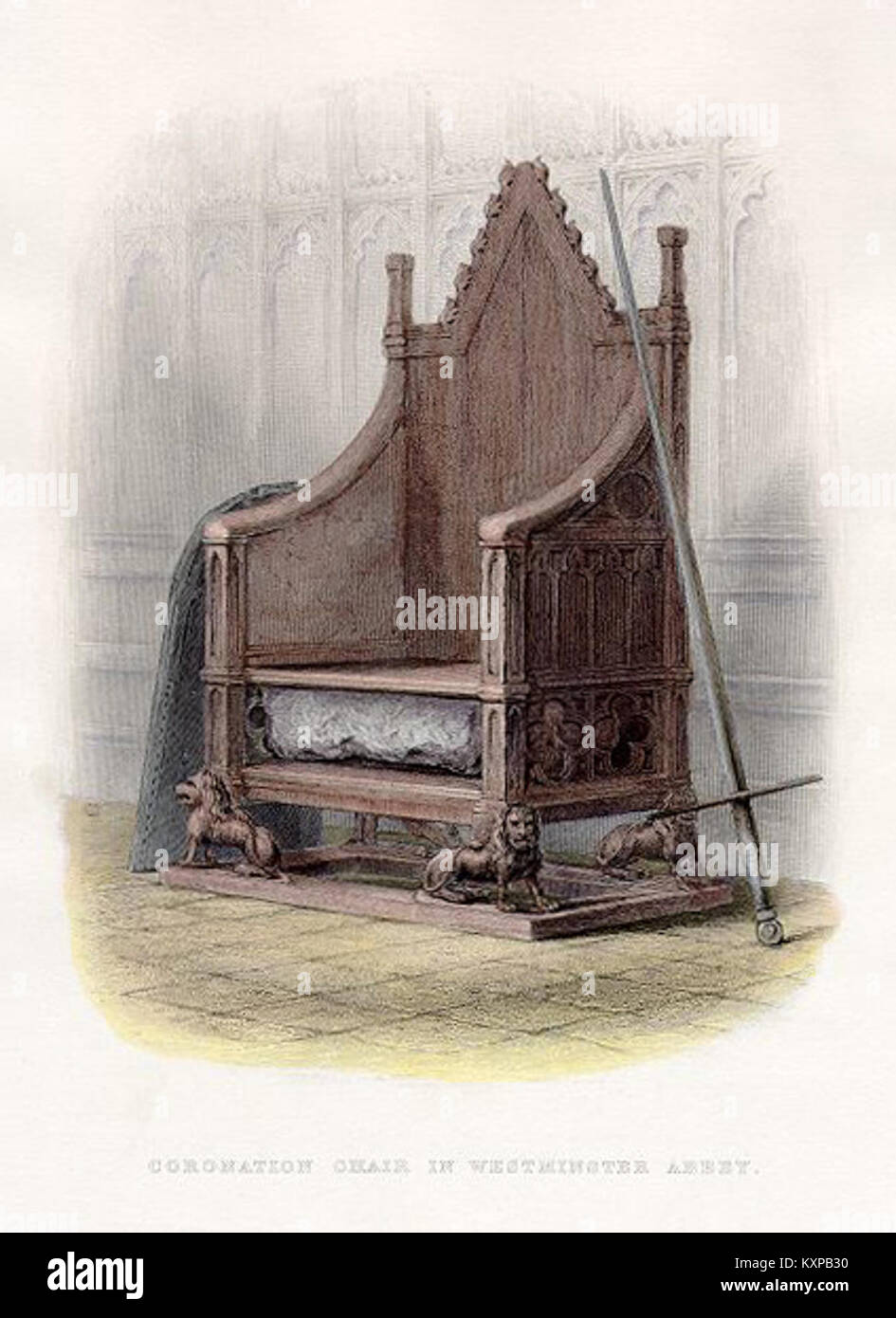 Coronation chair stone scone hi-res stock photography and images - Alamy