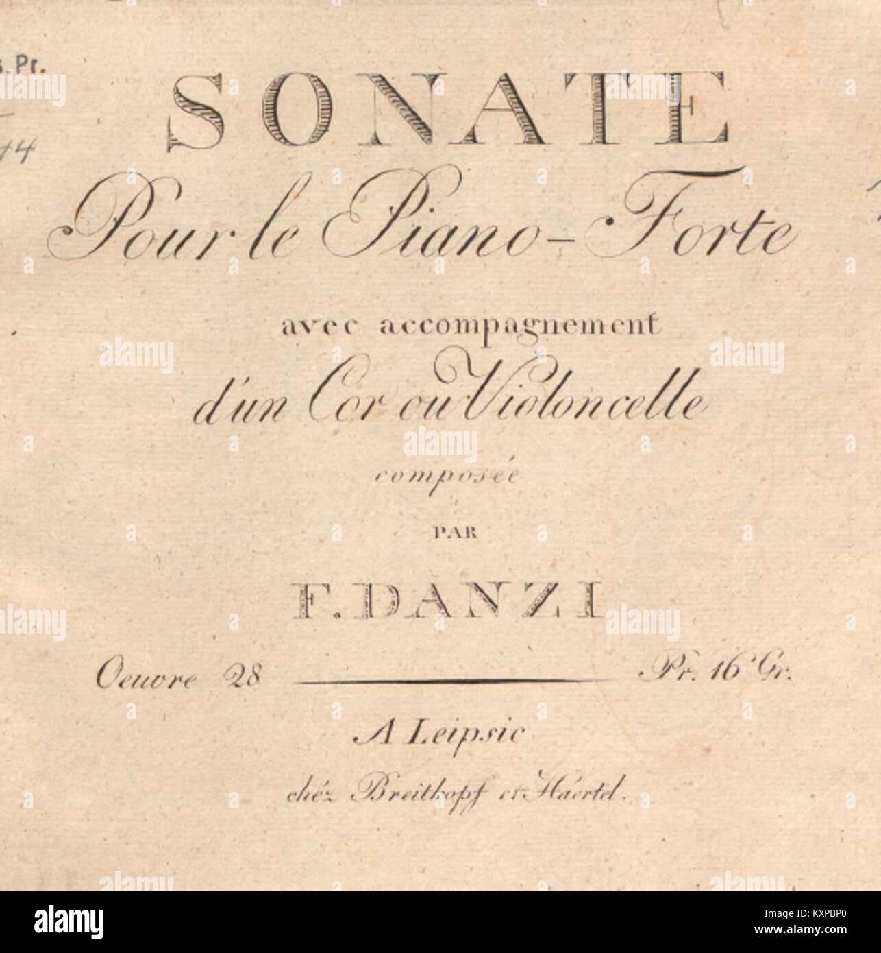 The Horn Sonata, Op. 28 by Franz Danzi is a classical music composition ...