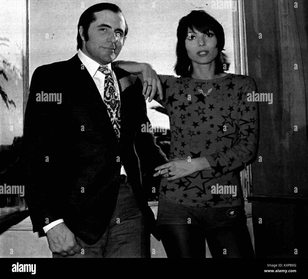 A photograph featuring Italian actors Carlo Giuffrè and Elsa Martinelli ...