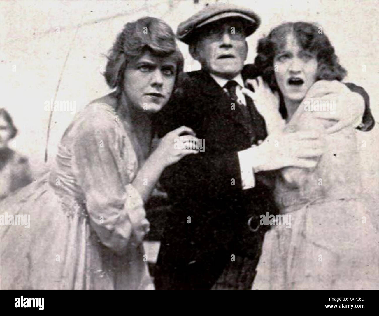 A still from the 1920 silent adventure film Bride 13, produced by Pathe ...
